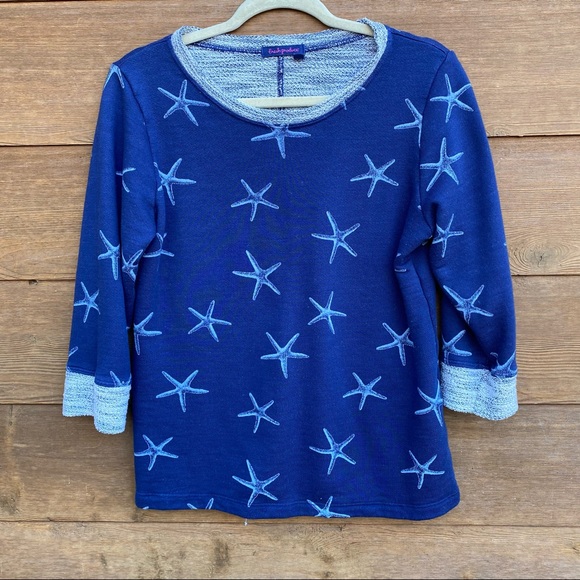 fresh produce | Tops | Fresh Produce Blue Starfish Top With 34 Sleeves ...